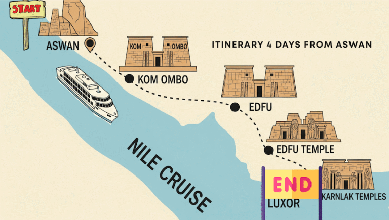 4-Day, 3-Night Nile Cruise Itinerary | Aswan to Luxor Trip - Nile Cruisen